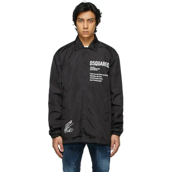 Dsquared2 Black Zlatan Ibrahimović Edition Icon Poster Jacket In